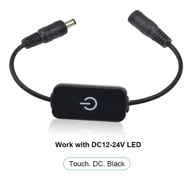 Диммер TiaoChongYi LED Dimmer Switch Черный, Touch DC12-24V Black