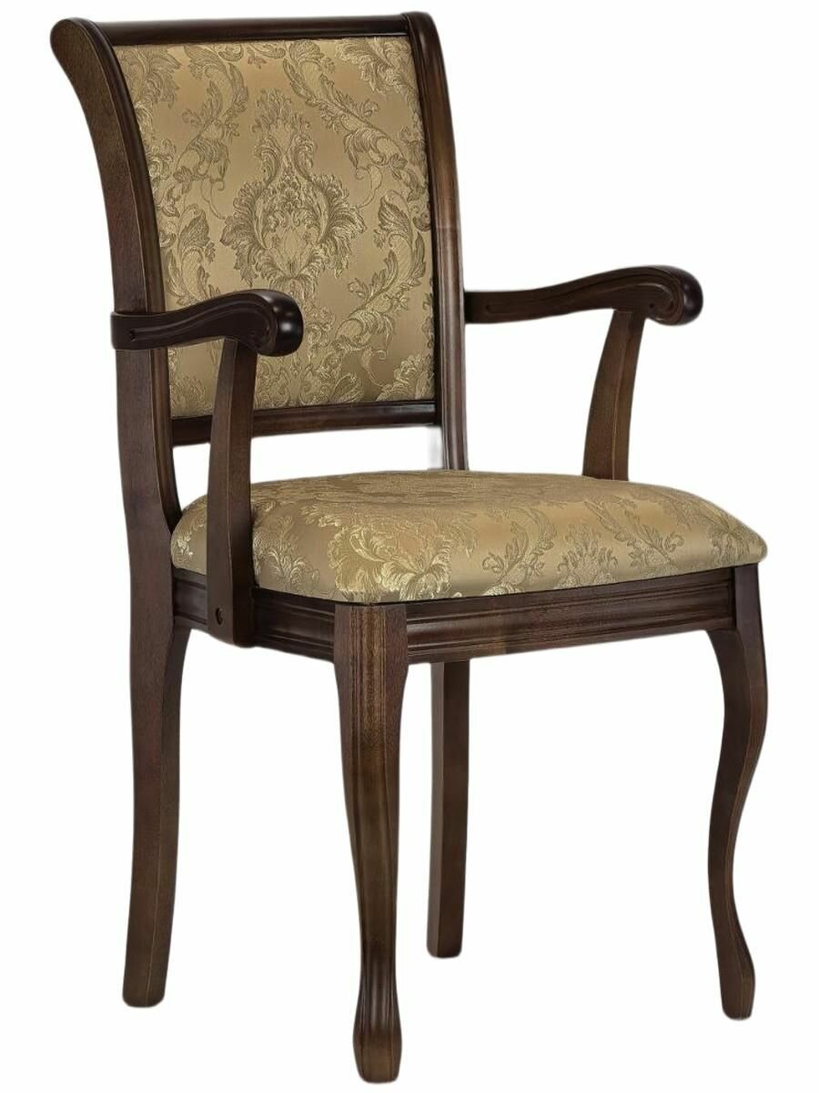 Стул для кухни и гостиной деревянный с подлокотниками MONCEAU.