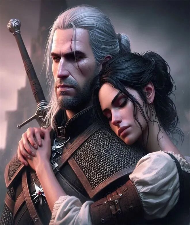 Алмазная Мозаика "Фильмы Ведьмак" 40*50 См, Безрамная, Идеальна Для Дома, Украшения, Подарков.