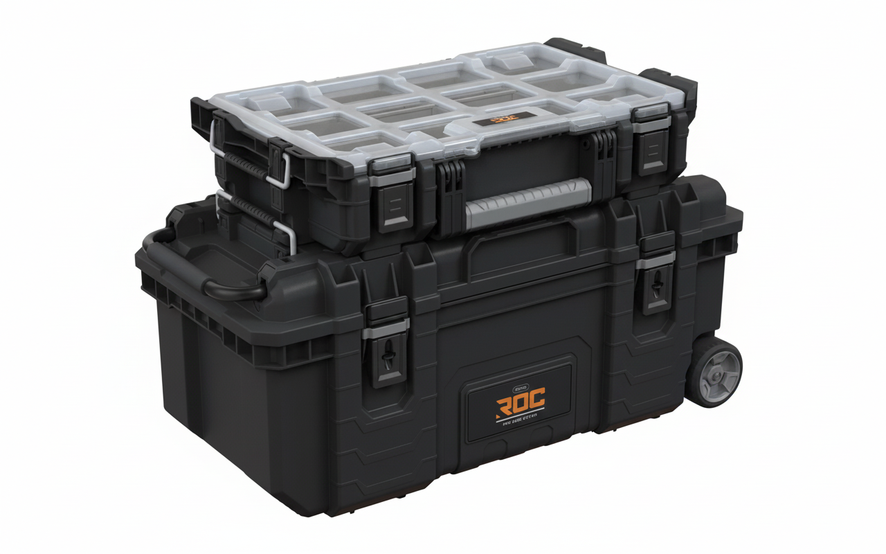 Модульная система KETER ROC PRO GEAR MODEL 17200017, пластик, чёрный, 2 ящика