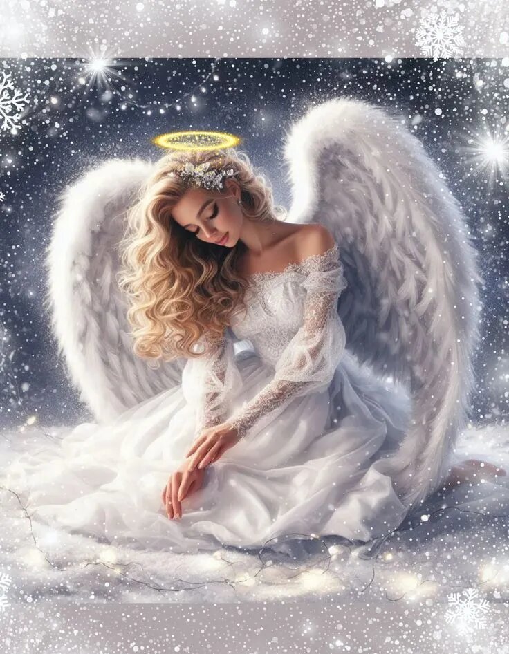 Алмазная Мозаика "Ангел" 40х50 См Алмазная Вышивка / Картина Стразами Подарков / Украшения