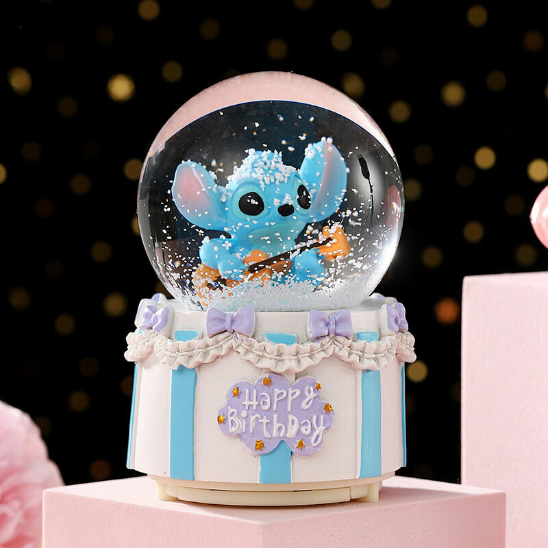 Мечтательная девочка, музыкальная шкатулка с кристальным шаром в виде единорога, украшение, музыкальная шкатулка для студентов, снежинка, водяной шар, подарок на день рождения