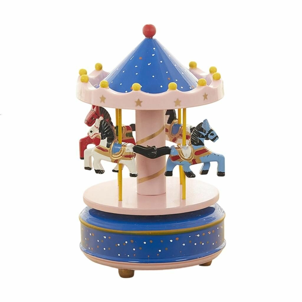 Вращающаяся рождественская карусель с ручным приводом, - 11