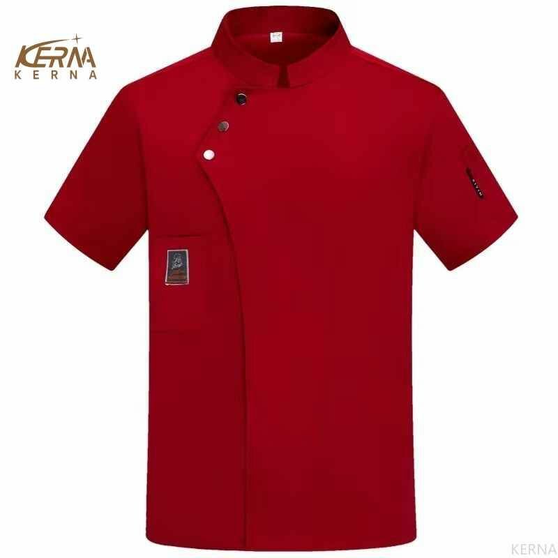 KERNA Мужская куртка шеф-повара с коротким рукавом красный 54