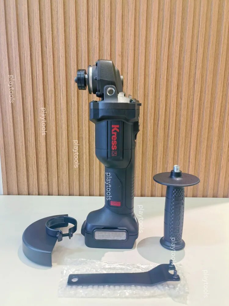 Угловая шлифмашина (болгарка) KRESS KU803 бесщёточная аккумуляторная (литий-ионный) с регулировкой скорости для резки и шлифовкибез АКБ и ЗУ