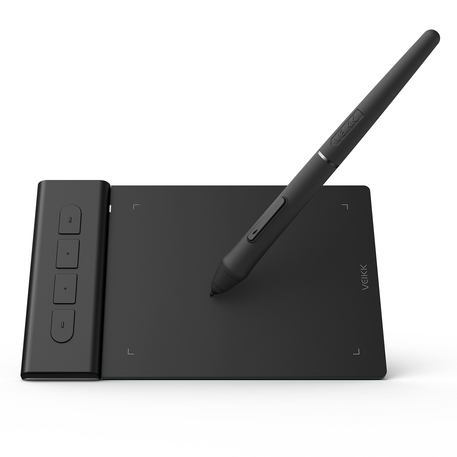 VEIKK VK430 Black Graphics Tablet 4*3 inch 8192 Levels Pressure Sensitivity 5080LPI Resolution 4 Express Keys 290PPS P05 Battery-Free Pen 10mm Reading Height Windows macOS Chrome OS Linux Android 16*9.8*0.85cm