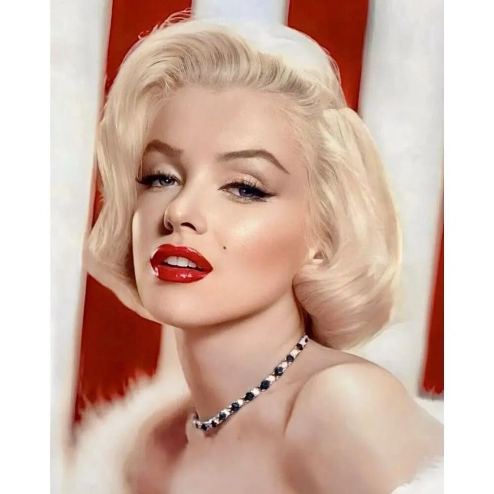 Алмазная Картина "Мэрилин Монро" 40х50 См Алмазная Вышивка / Картина Стразами Подарков