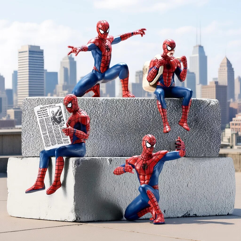 Marvel Мстители супергерой Человек-паук коллекционная кукла экшн-кукла аниме украшение рабочего стола игрушка, детская модель игрушки подходит для дома