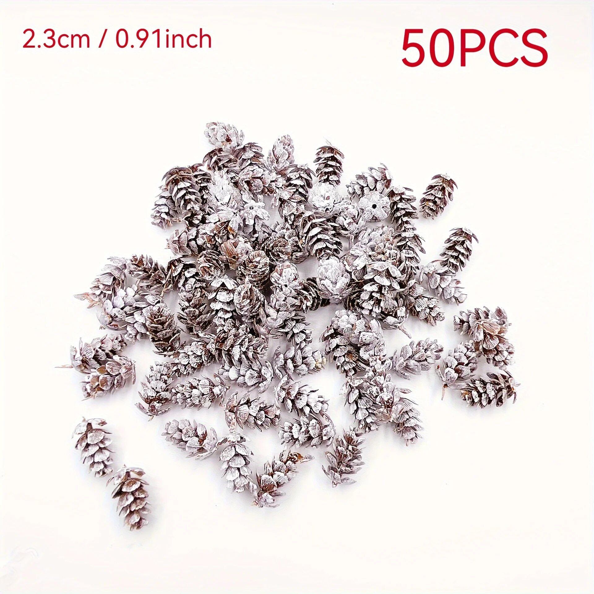 30/50 шт. пластиковые белые искусственные сосновые шишки, украшения для рождественской вечеринки, домашний декор, аксессуары для рождественской елки, гирлянды