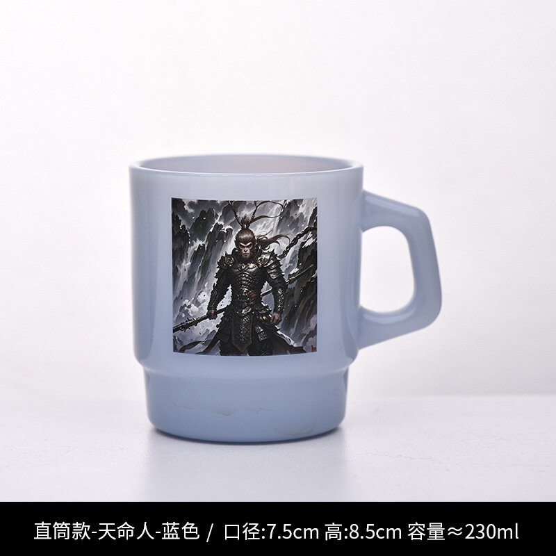 Креативная стеклянная кофейная чашка, простая корейская молочная нефритовая кружка, стопка чашек, домашняя печатная ручка, цветная водяная чашка