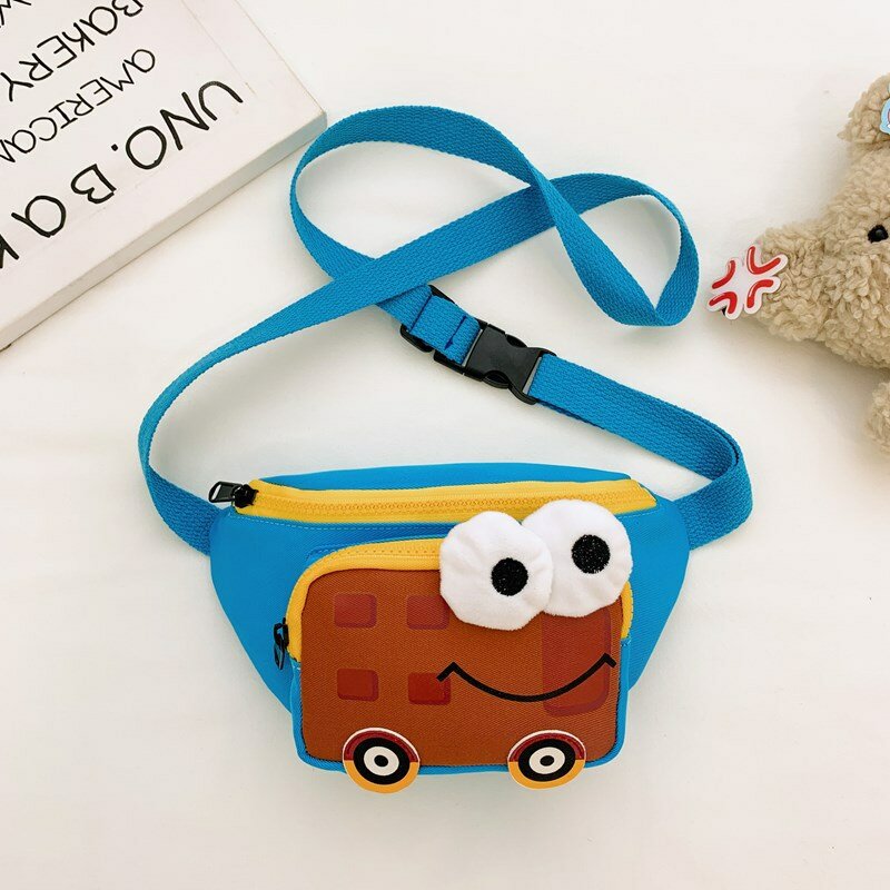 Детская сумка на грудь с мультяшным автомобилем, поясная сумка для мальчиков и девочек, новая зимняя сумка через плечо, аксессуары, монетница, экспорт