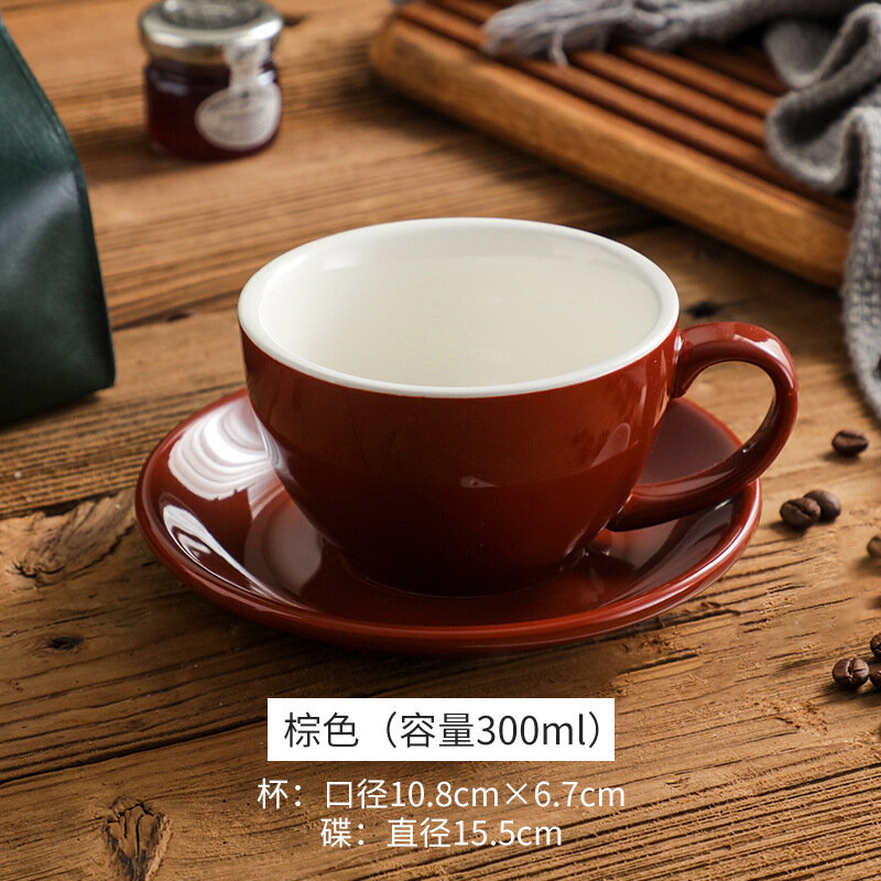 300 мл керамический набор кофейных чашек, чашка для капучино, латте, большая емкость, чашка для латте-арта, соревновательная кружка
