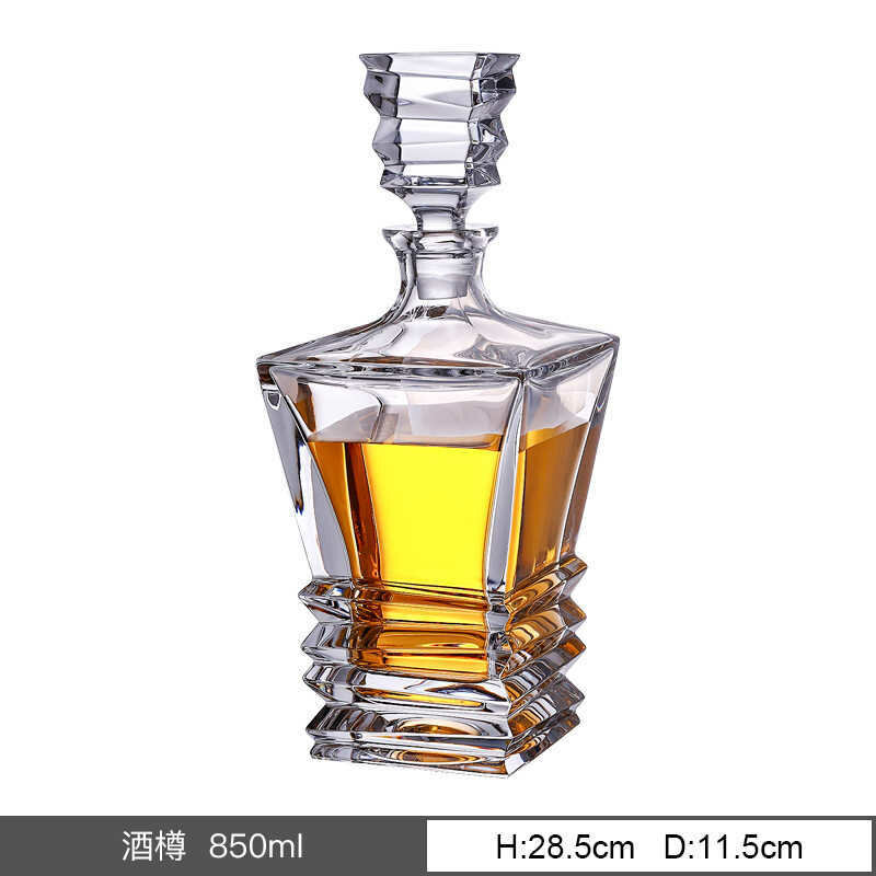 Чешский импортный набор для виски из хрустального стекла, декантер для домашнего использования, набор для алкоголя, подарочный стеклянный набор, легкая роскошь