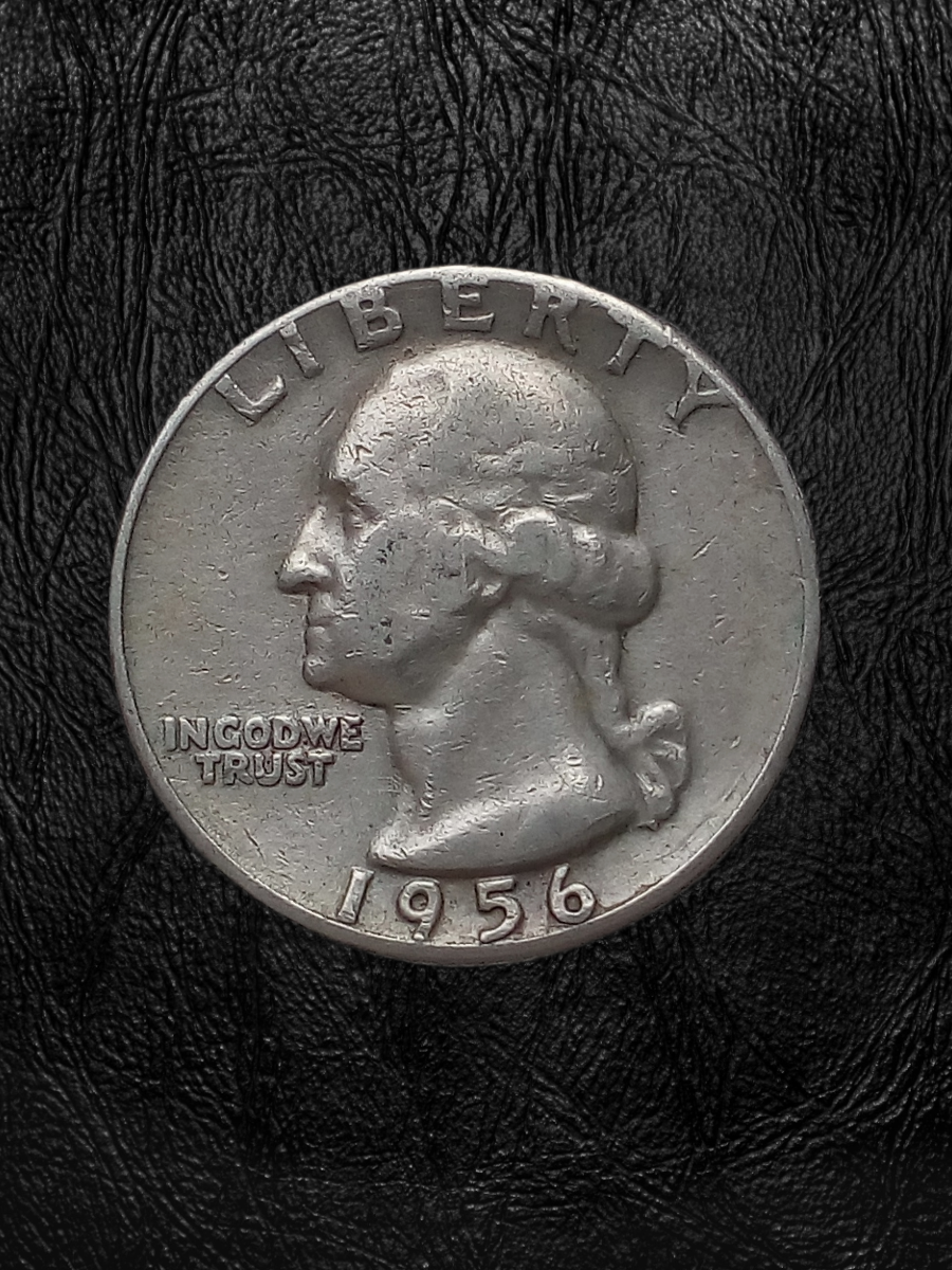 США. Вашингтонский Квотер / 1/4 доллара / 25 центов. 1956