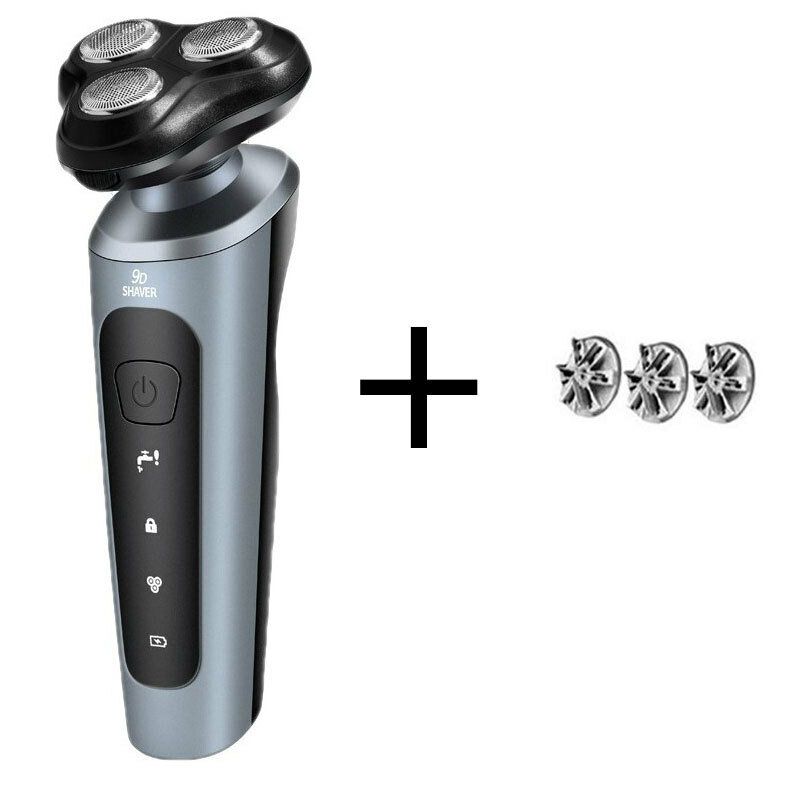 9D Многофункциональная электрическая бритва для всего тела, полностью моющаяся, 3-в-1, USB-заряжаемая автомобильная бритва