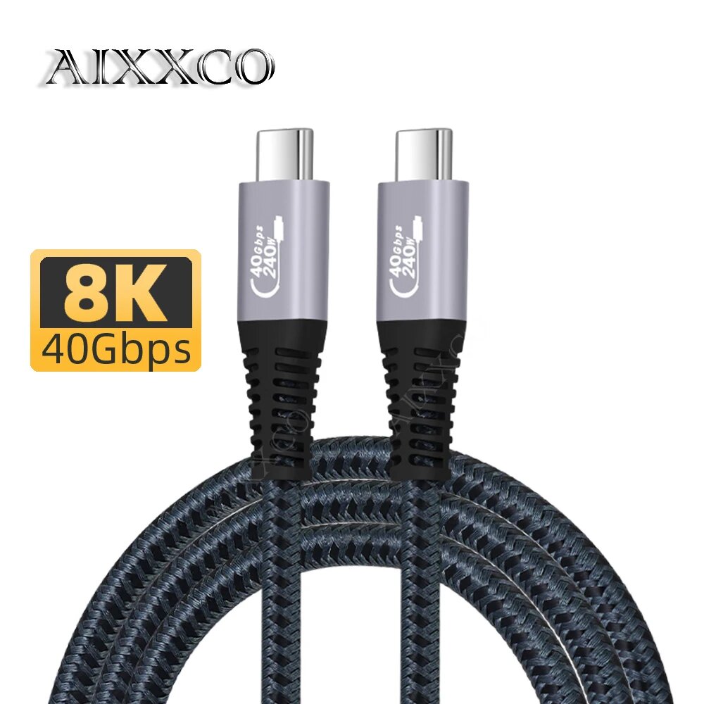 AIXXCO кабель USB-C - USB-C 2 м, 240 Вт, 8K