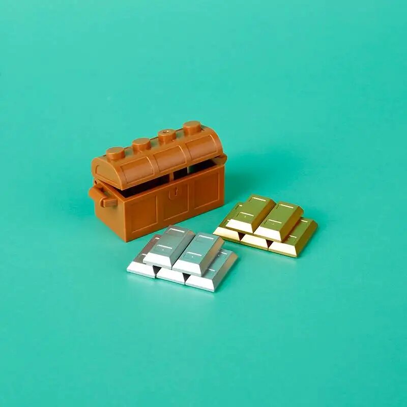 Набор LEGO аксессуаров: сундук сокровищ и золото, Цвет: B9-39-2-1SET