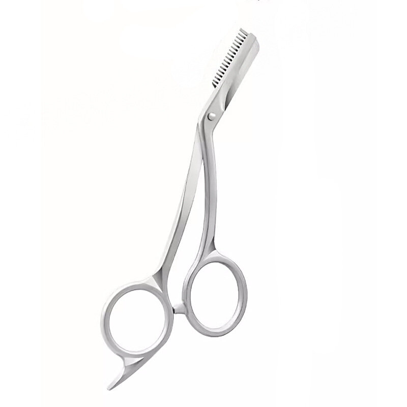 Кросс-бордерные нержавеющие 2-в-1 ножницы для бровей, удобные косметические ножницы, антицарапающий триммер для бровей, расческа-ножницы, двойного назначения косметические ножницы