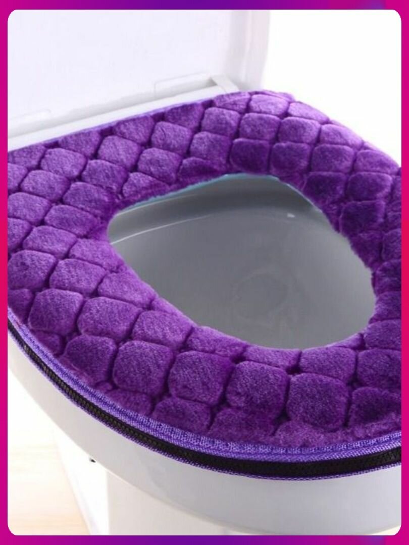 Теплый чехол на сиденье унитаза, мягкое покрытие на крышку сидушки стульчака