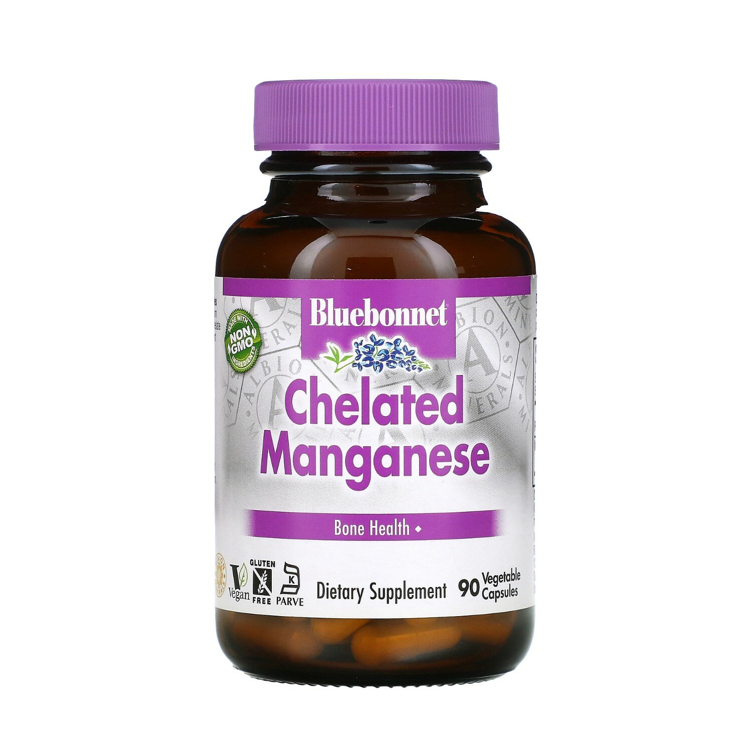 Bluebonnet Chelated Manganese 90 капсул
