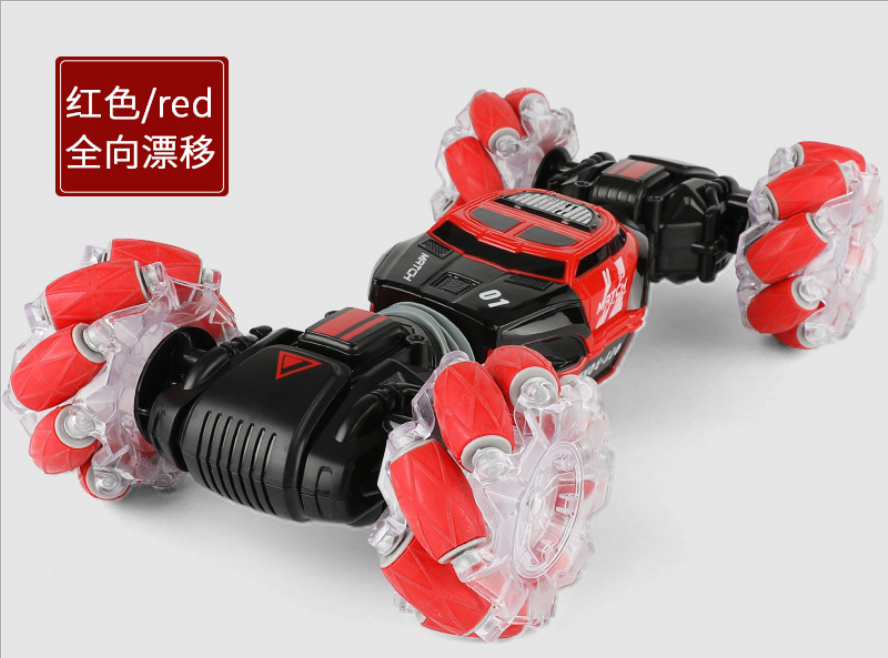 1:16 4WD Watch Жест индукции дистанционного управления штунт RC автомобиль крутить дорожное транспортное средство легкая музыка дрейф танец игрушка RC автомобиль (красный)