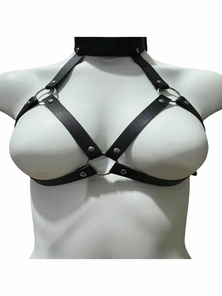 Кожаные ремни для тела в стиле БДСМ, секс-игрушки - Бюстгальтер для груди,1 шт