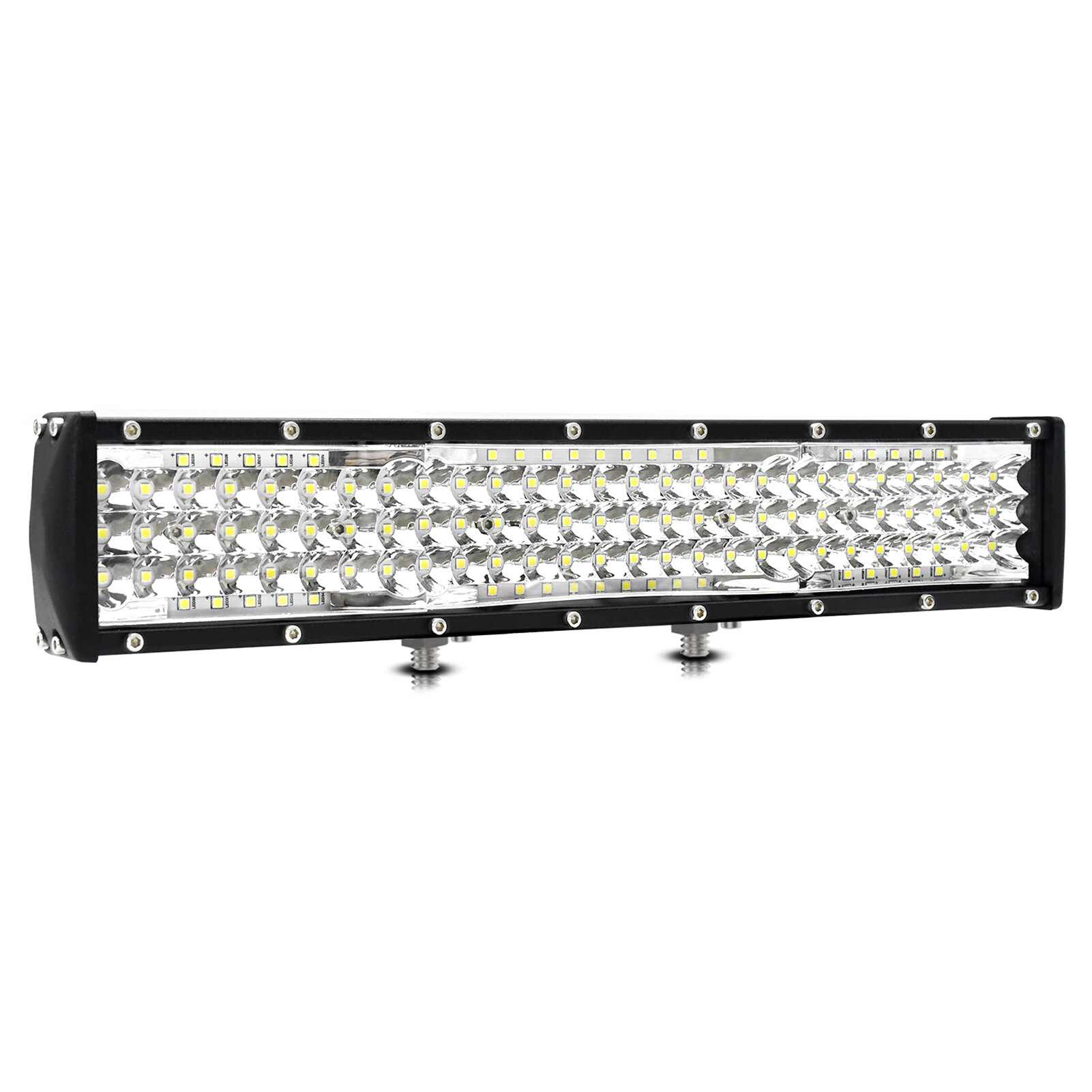 15 дюймовая LED Work Light 348W 6000K водонепроницаемая фара для внедорожных автомобилей Trucks ATV UTV, черный цвет, IP67, 9-30V DC, литой алюминий, линза PC, 50000 часов, комплект с крепежом