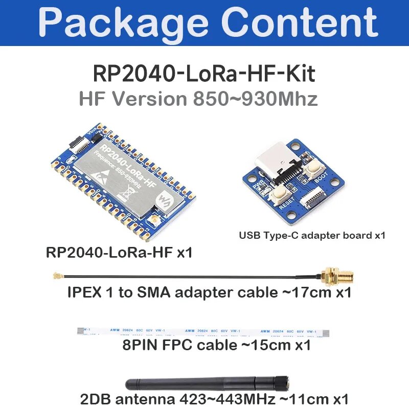 Raspberry Pi PICO RP2040 LoRa модуль RP2040-LoRa-HF-Kit