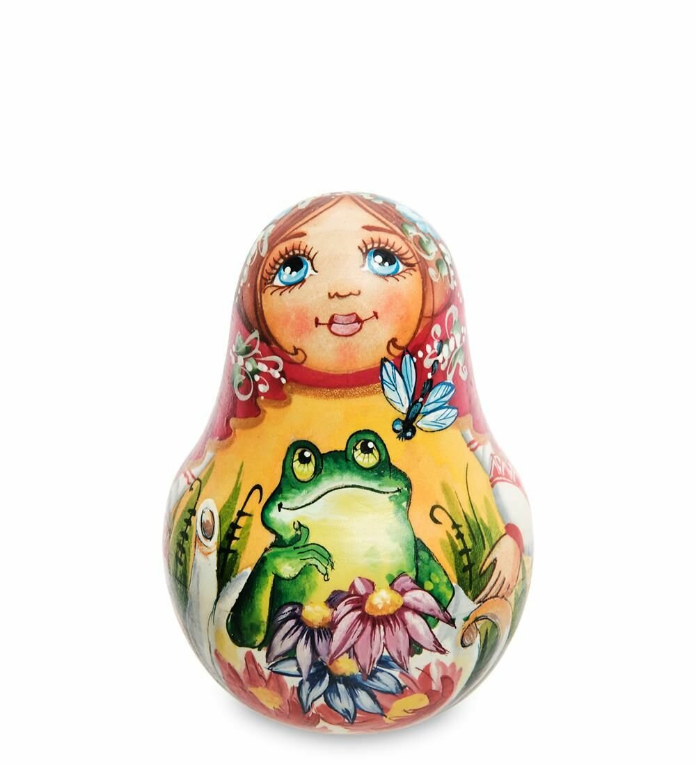 Неваляшка мал. "Мария с лягушкой" A2165791 Народные промыслы, Дерево липа, краски, лак