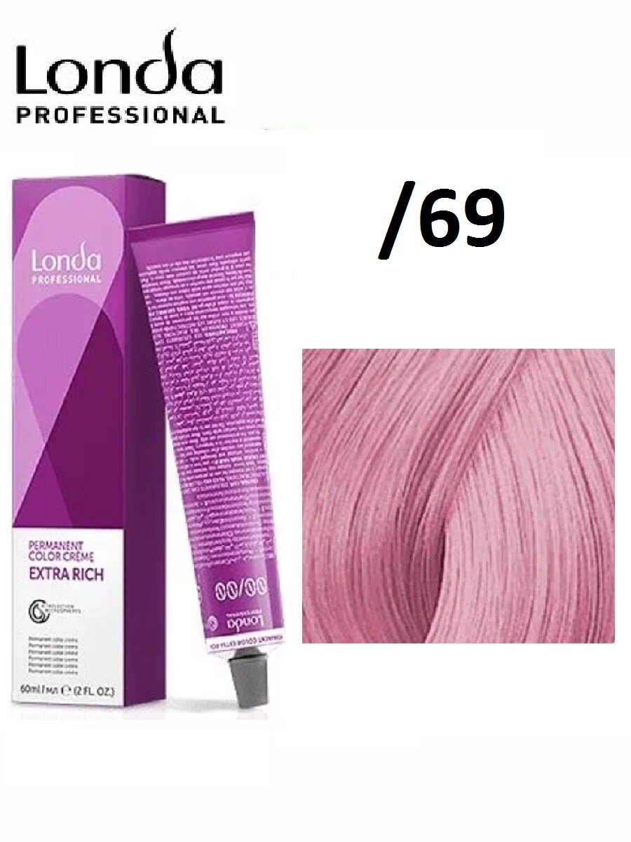 LondaColor /69 Cтойкая крем-краска пастельный фиолетово сандрэ, 60мл