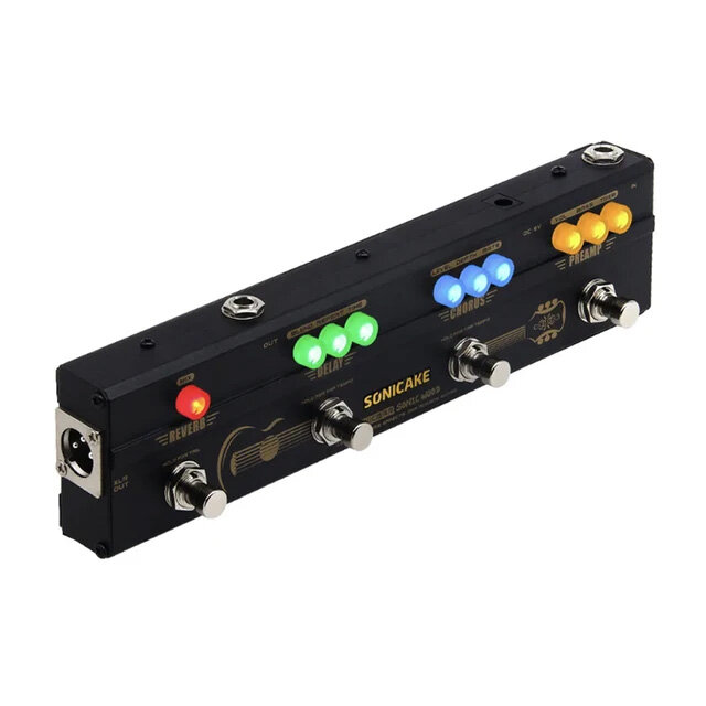 Sonicake QCE-50 Sonic Wood Acoustic Guitar Multieffect Pedal