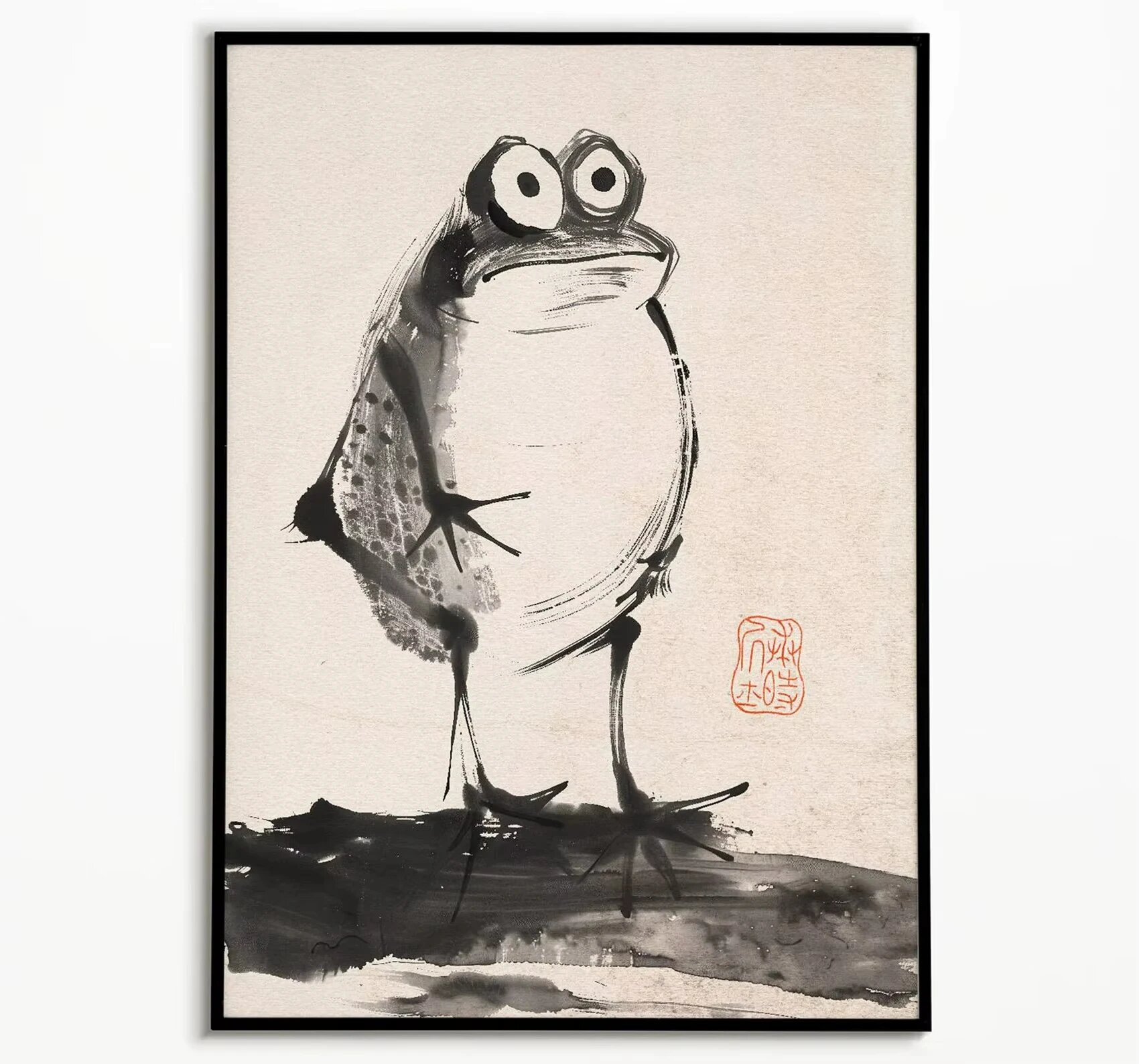 Печать на холсте "Жаба" 40x60 см, XL363-01, без рамы