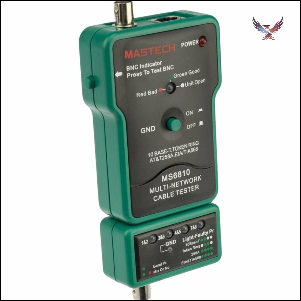 Тестер кабеля MASTECH MS6810, цифровой, IP44, автовыключение, с генератором сигнала