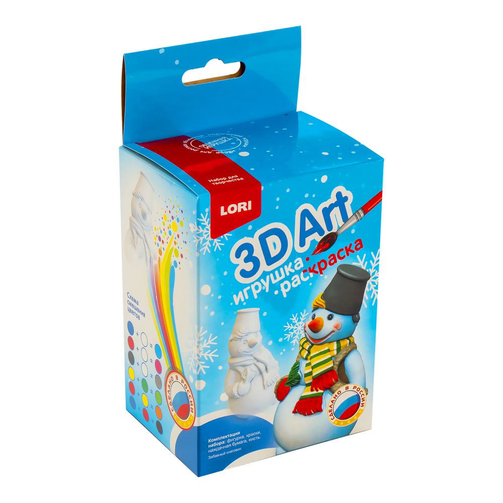 LORI 3D игрушка-раскраска Забавный снеговик Ир-019 с 5 лет