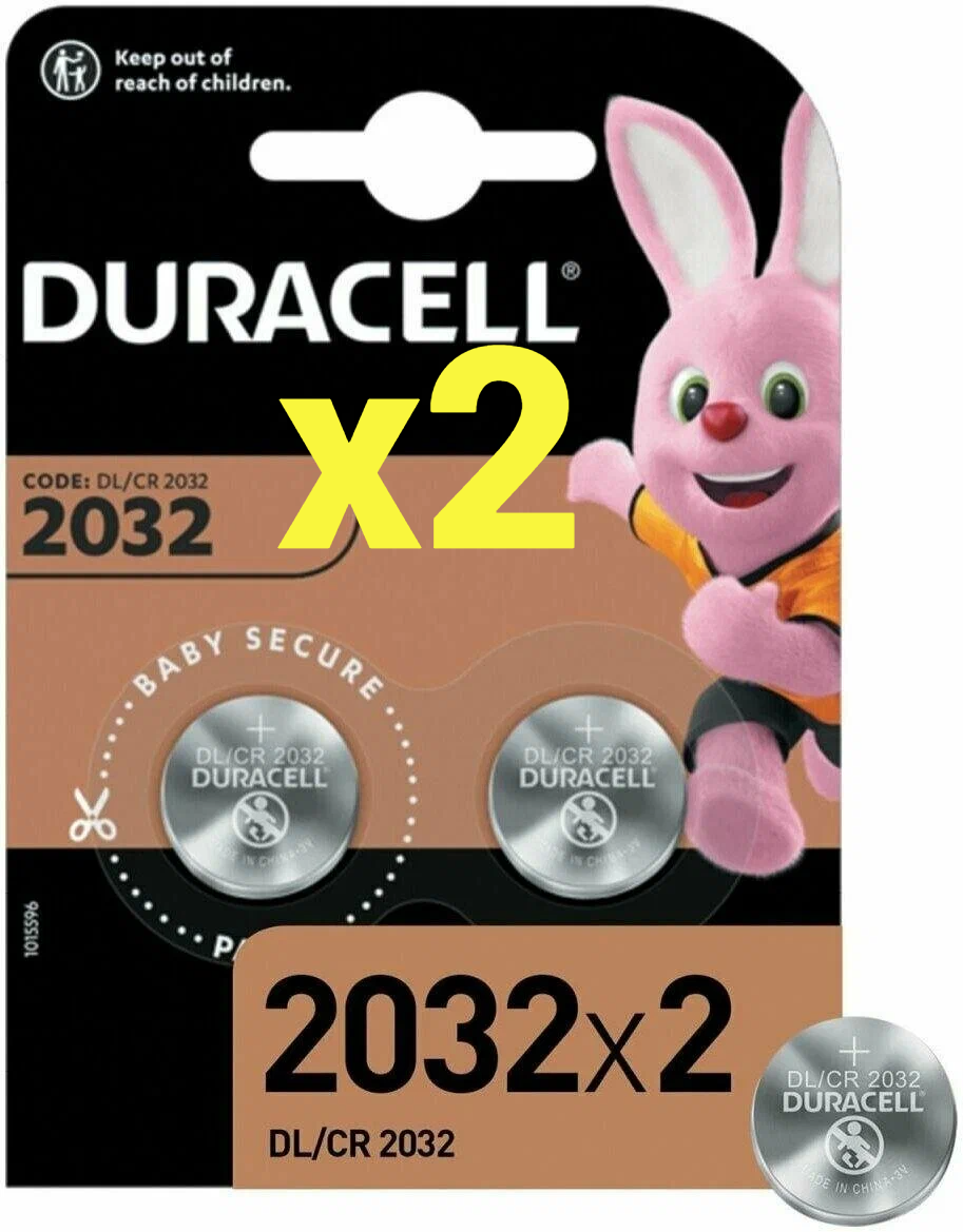 Дисковая батарейка Duracell CR2032 Lithium Battery 3V BL2х2 , (4)шт. 2 блистера по 2 шт.