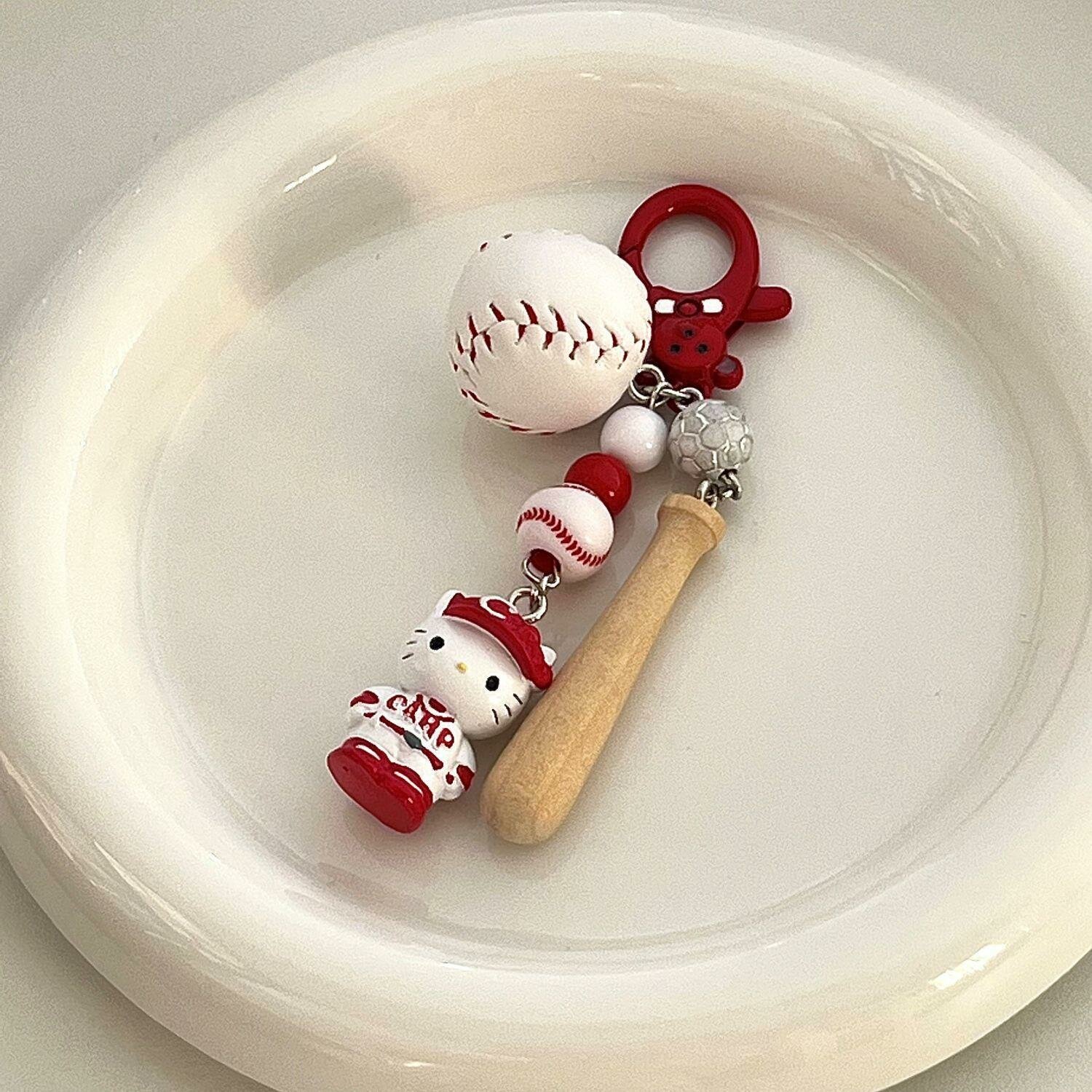 Милый брелок Hello Kitty для настольного тенниса, бейсбола, маленькая кукла, подвеска для рюкзака, украшение для девочек