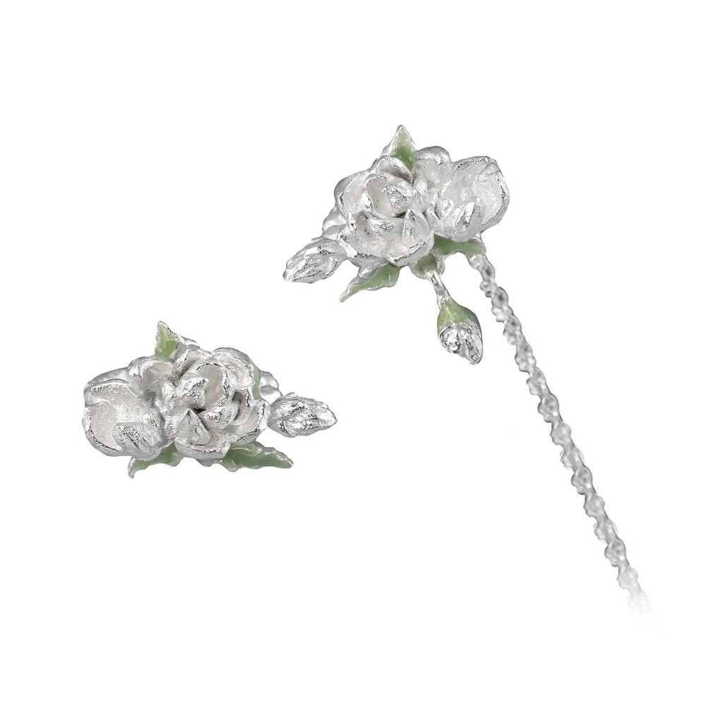 Асимметричный зажим для ушей в виде цветка жасмина