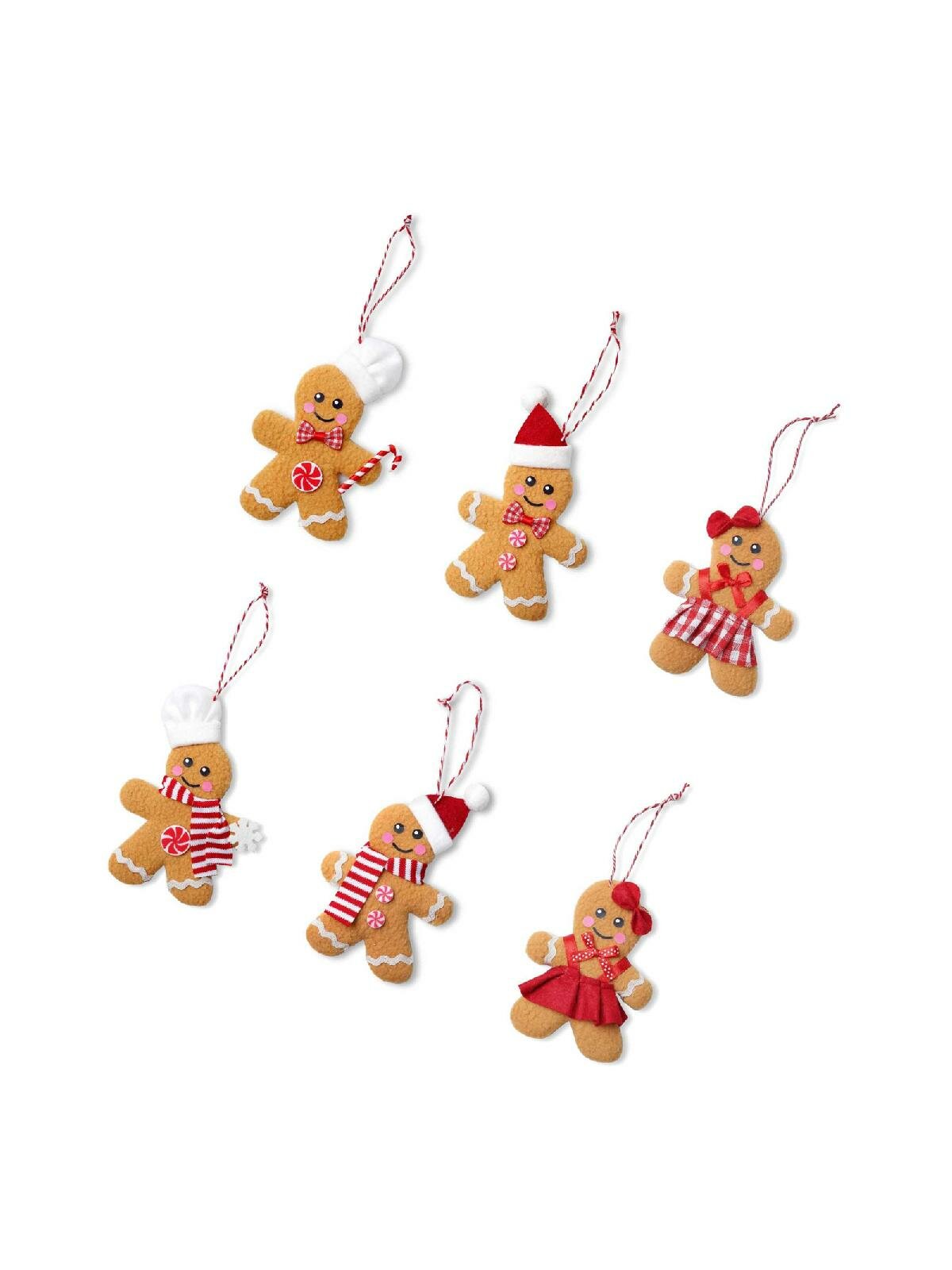 Тканевые бисквитные человечки, украшение для Рождественской елки внутри и снаружи