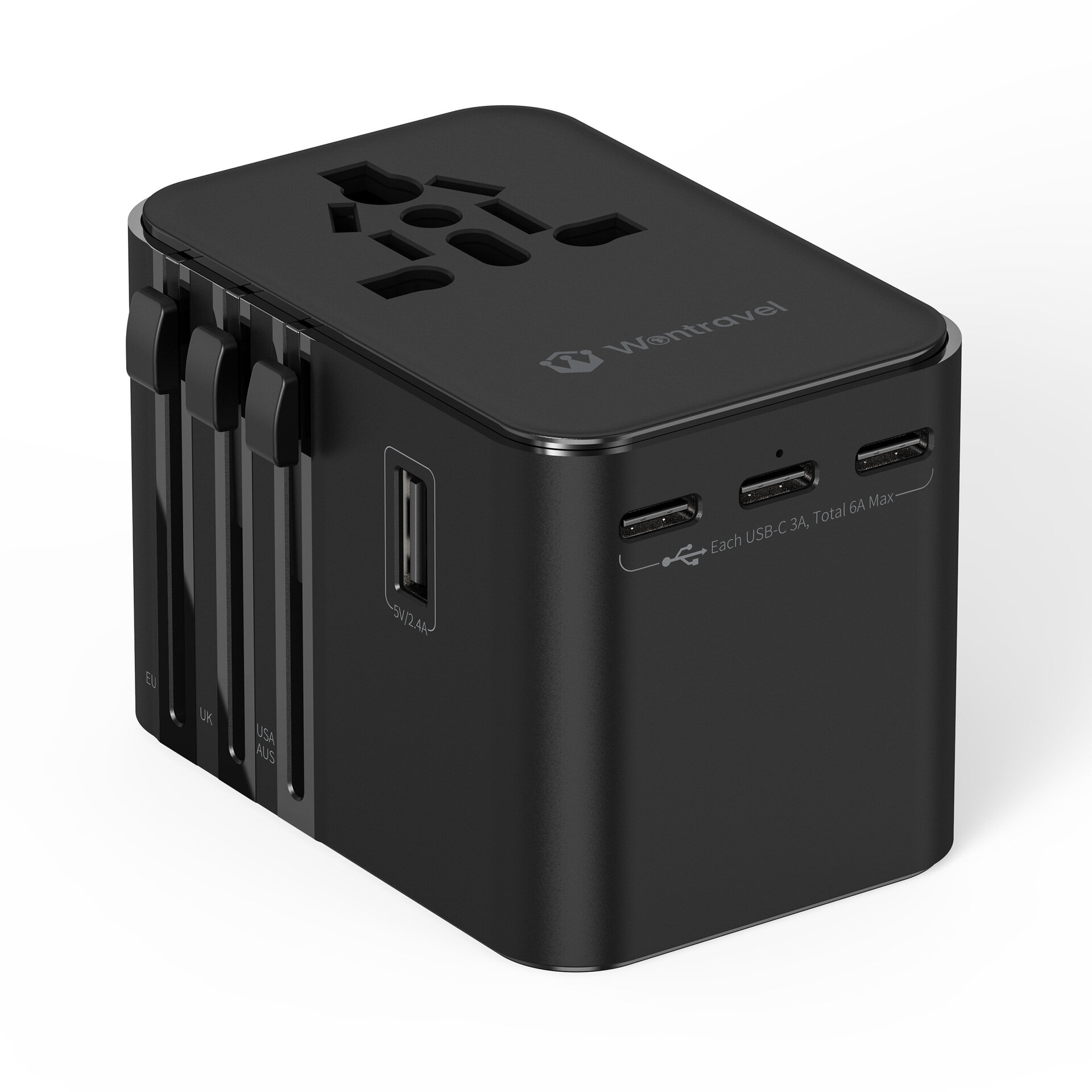 35W переходник для розетки стандарт США/ЕС, USB-адаптер с несколькими портами и функциями, международный адаптер для розетки