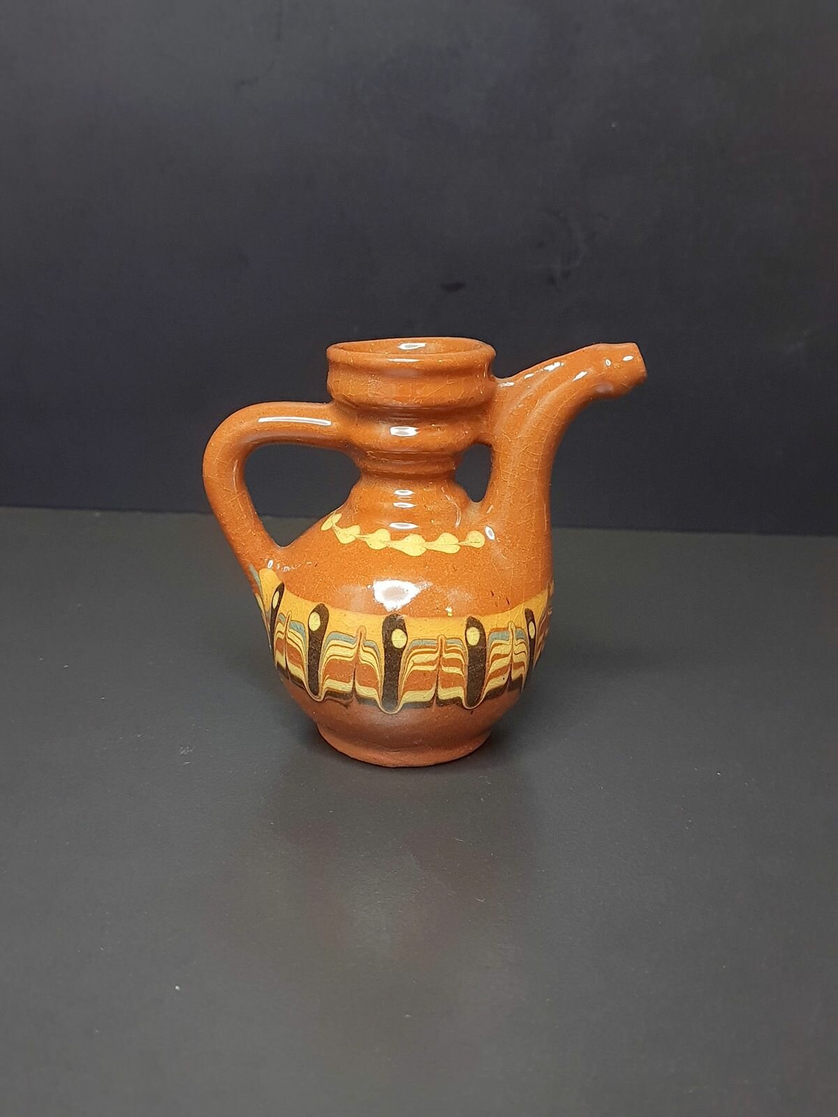 Винтажный интерьерный кувшинчик, Троянская керамика, Болгария, 70-80е