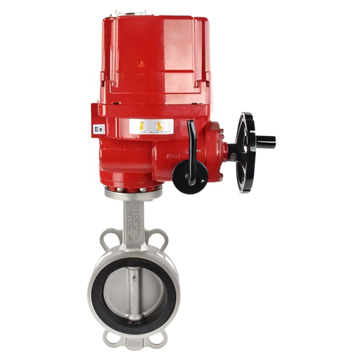 Затвор дисковый поворотный DN.ru 304-304-VITON-2W-Fb Ду65 Ру16, корпус - нержавеющая сталь 304, диск - нержавеющая сталь 304, уплотнение - VITON, с электроприводом DN. ru EX-010 220В