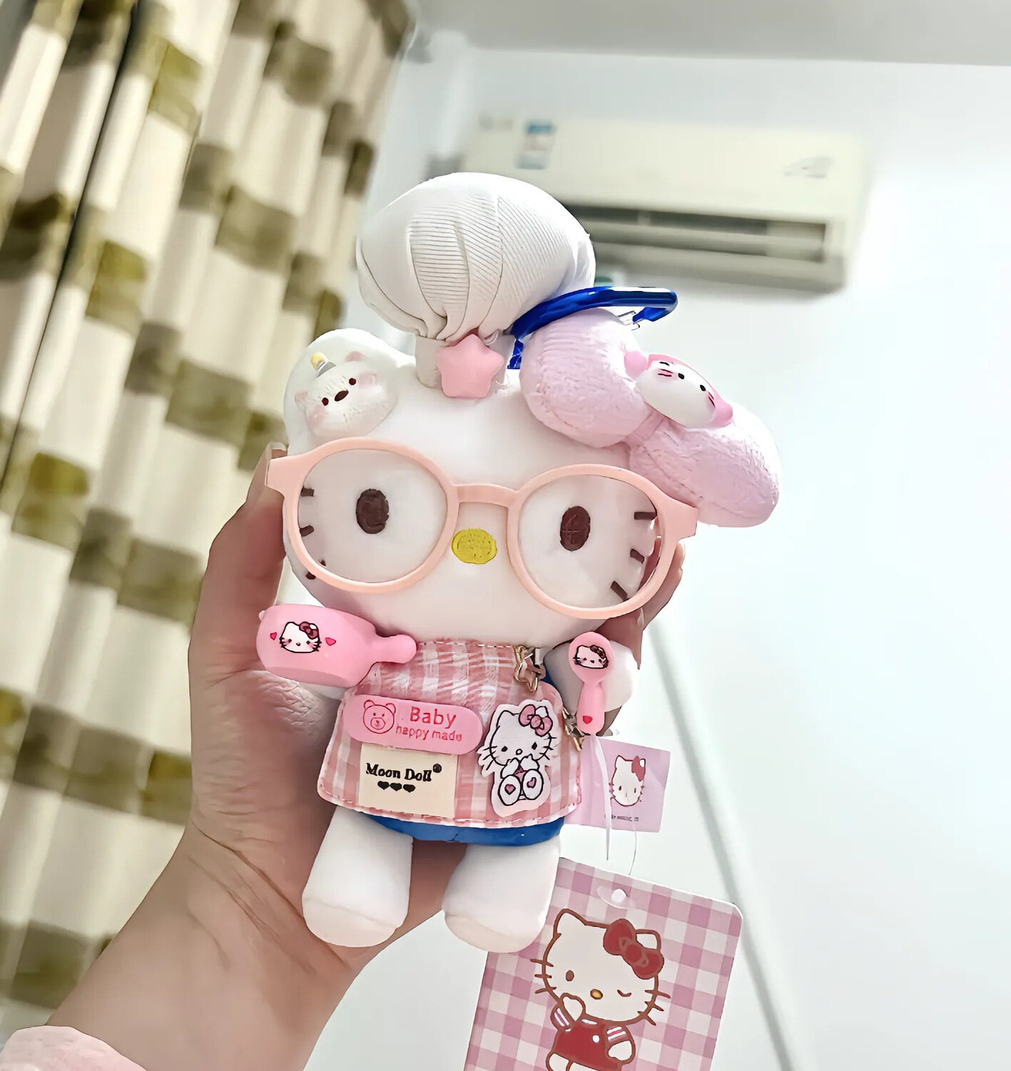 [Аутентичный] Подвеска для ключей Chef Kitty, милый плюшевый кукла, креативный подарок для лучшего друга