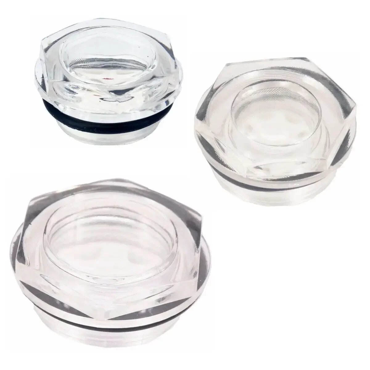 (2) 3/8 "1/2" 3/4 "1" BSPP наружная резьба пластиковый шестигранный датчик уровня масла смотровое стекло оконный воздушный компрессор коробка передач