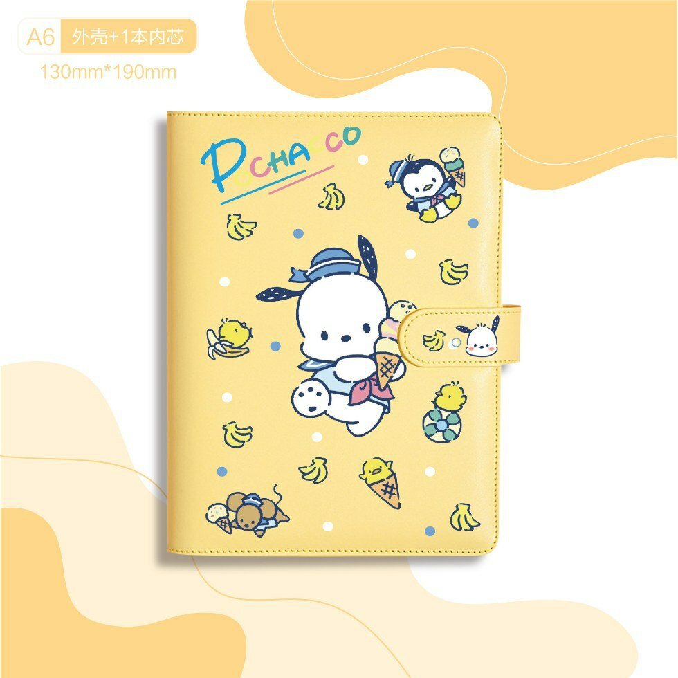Блокнот Sanrio Kuromi Cinnamoroll, мультяшный, милый дневник для девочек, высококачественный стиль Ins, Pochacco