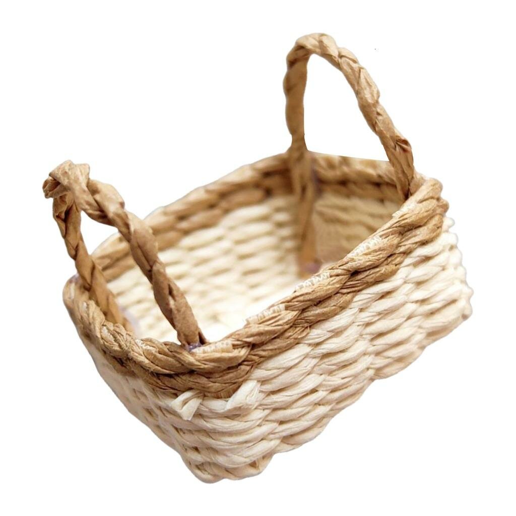 Корзина из лозы для кукольного домика, 03