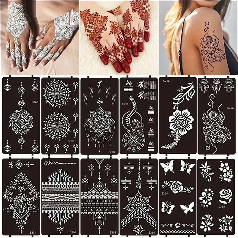 Трафарет для мехенди