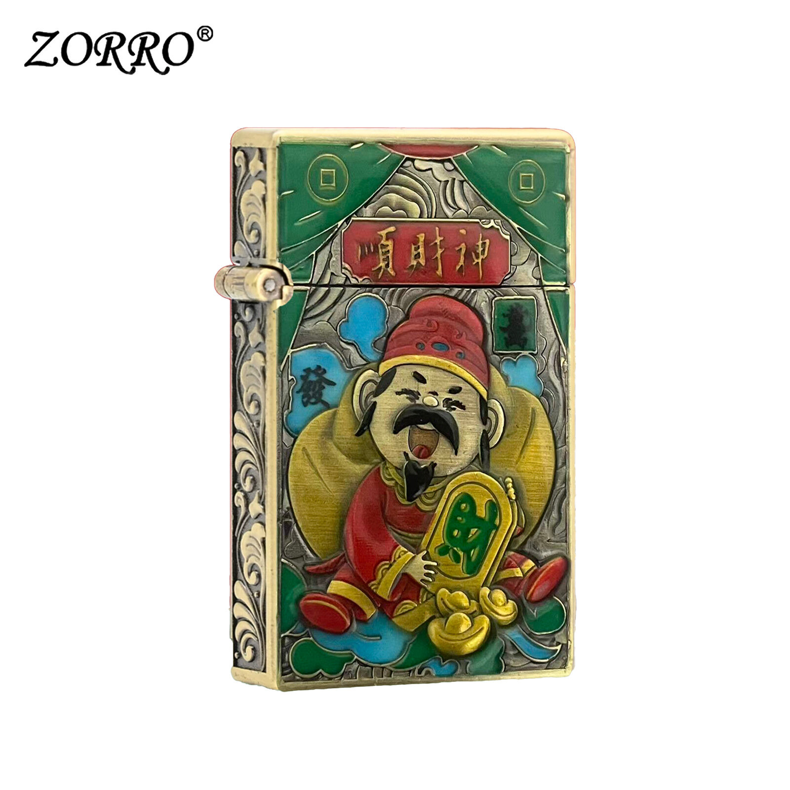 Горячая распродажа SG ZORRO Z830-12A Светящийся бог удачи, броня, керосиновая зажигалка, креативный стиль, модный национальный тренд, подарок