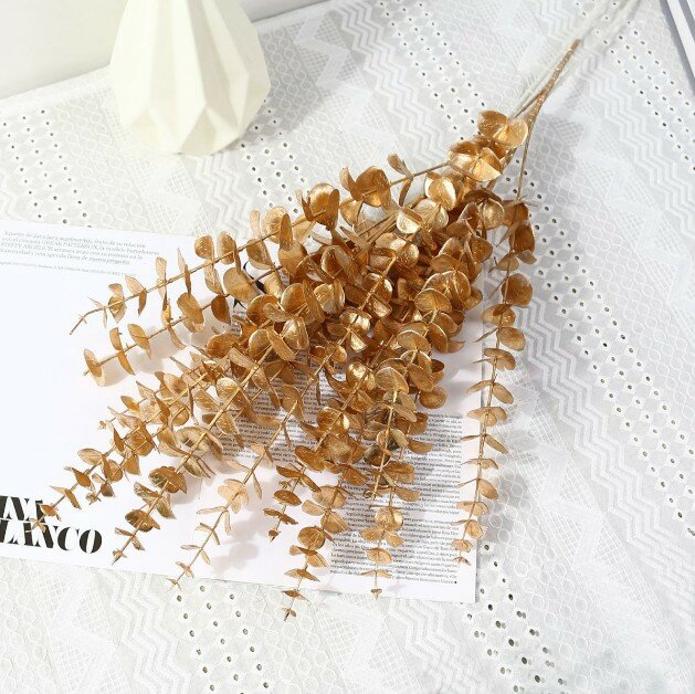 Горячая распродажаГорячая продажа 3-конечного веера, лист гинкго, искусственный цветок, золотая удача, красные плоды, зимнее зеленое украшение для новоселья, декор для гостиной