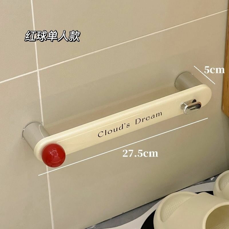 Стойка для тапочек в ванной с цветными блоками, перфорированное настенное хранилище для обуви, дренажный органайзер для домашнего использования в туалете