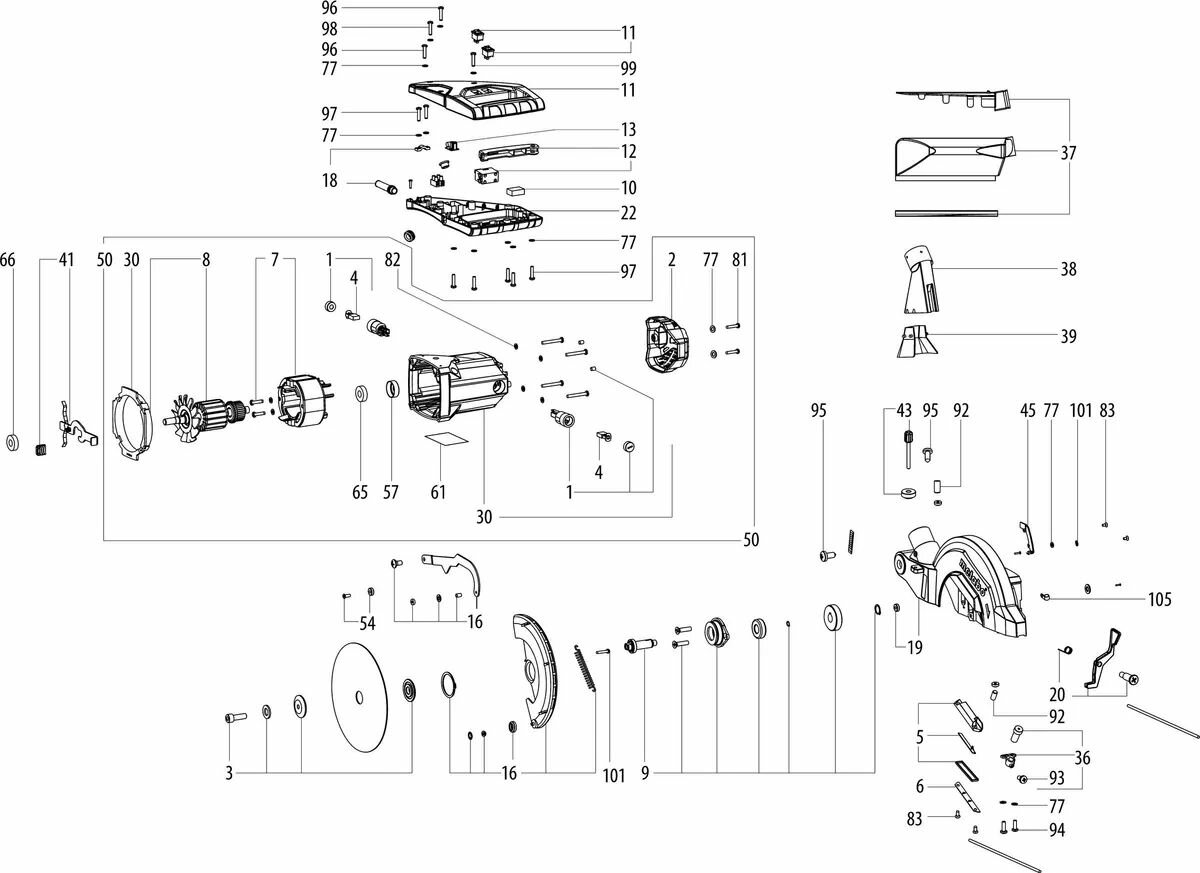 Ротор (Якорь) для торцовочной пилы Metabo KGS 216M (19260000)310011470